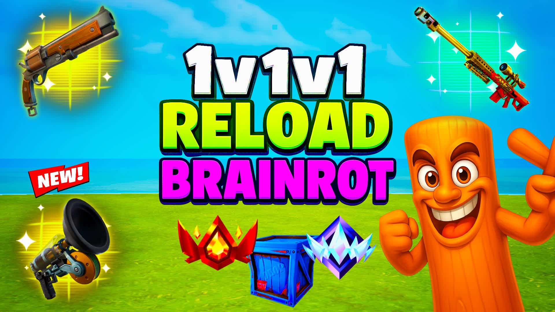 1V1V1 BRAINROT RANKED ONE SHOT 1222-4776-3253 by winteeyy - Fortnite Creative Map Code - Fortnite.GG