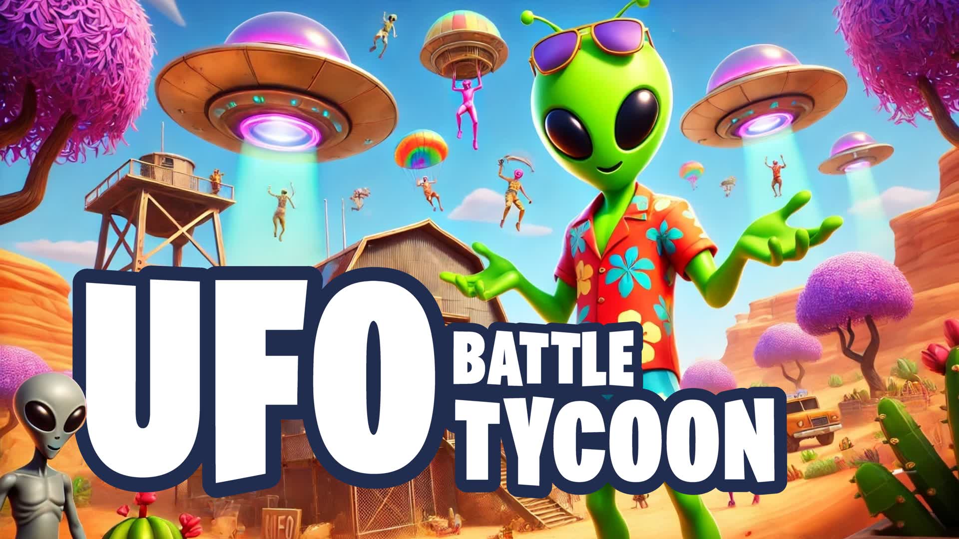 UFO Battle Tycoon 2833-3764-5337 by macspaceman - Fortnite Creative Map Code - Fortnite.GG