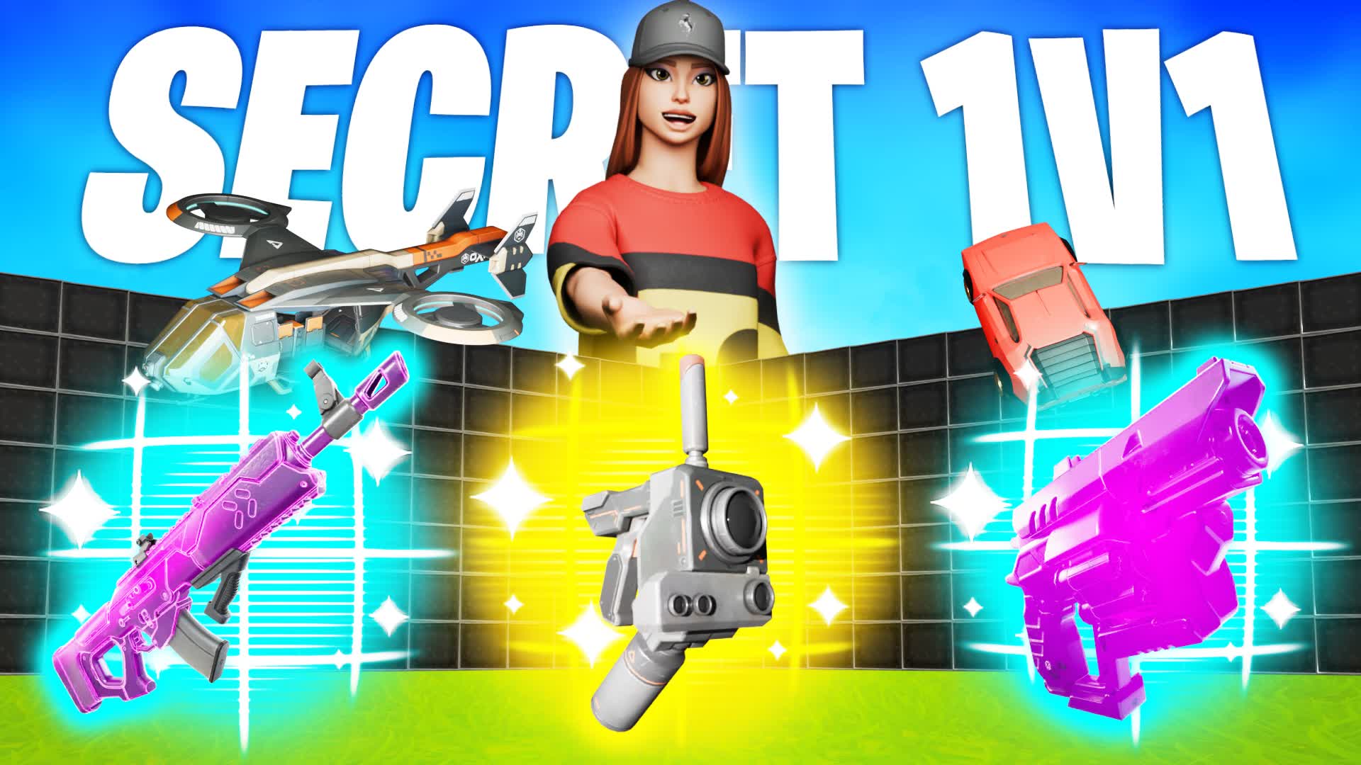 SECRET 1V1 ALL GUNS & VEHICLES - FFA 7375-8787-5073 by auratryx - Fortnite