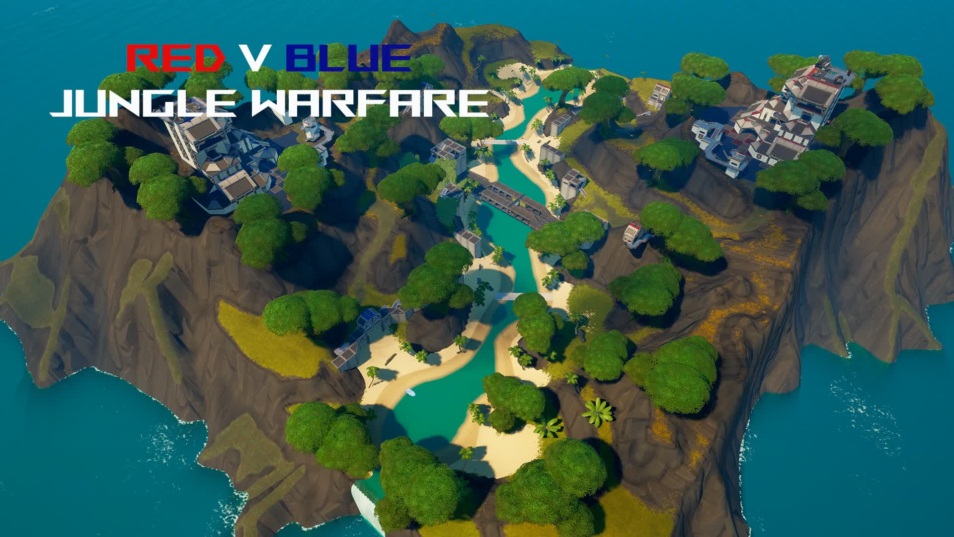 Red v Blue Jungle Warfare 9429-0184-1306 من ابتكار dans_islands - Fortnite