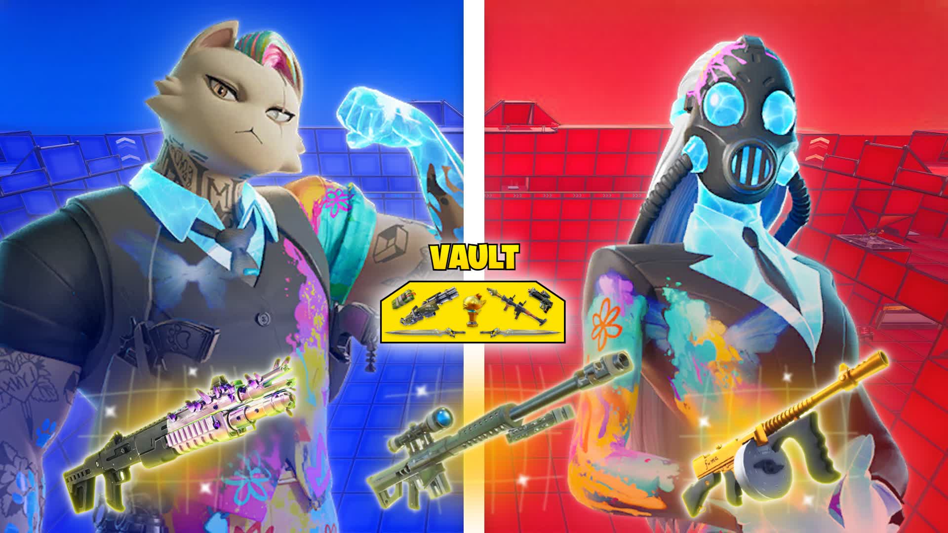 MEGA RED VS BLUE HERO 🔴🔵 5461-3610-2780 by ghostenaru - Fortnite ...