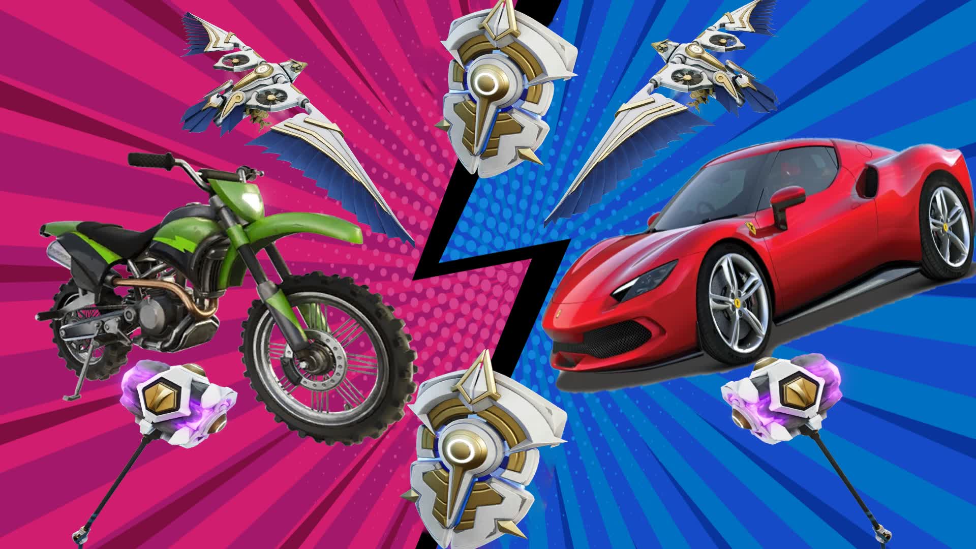 BIKER VS DRIVER | RED VS BLUE EDITION 9107-0528-2638 by creativenite ...