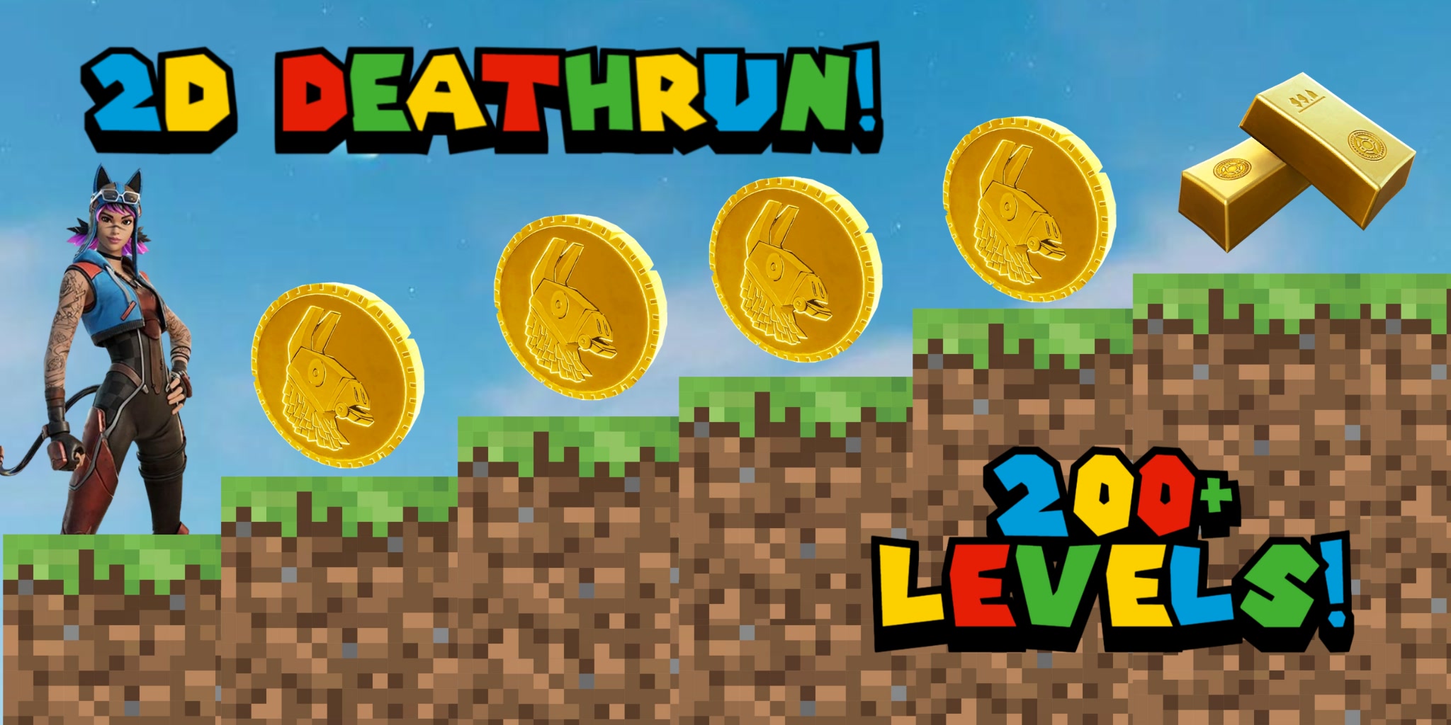 (2D) 200+ LEVEL DEATHRUN! 🏃 0523-9279-8032 by itsgunt-on-yt - Fortnite Creative Map Code ...