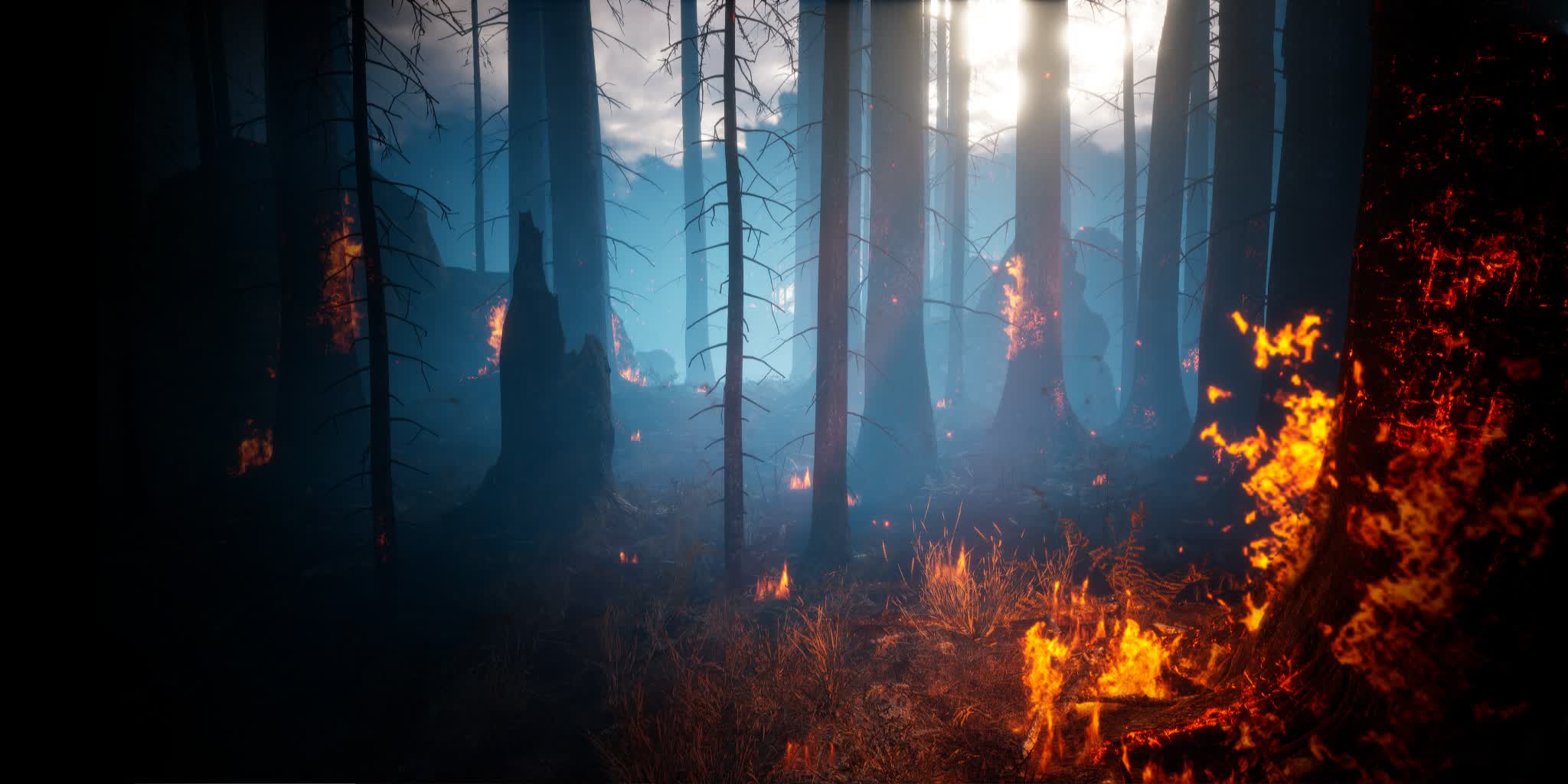 FFA & PvE Realistic Burning Forest 2154-9647-4637 by carlosgamedev ...