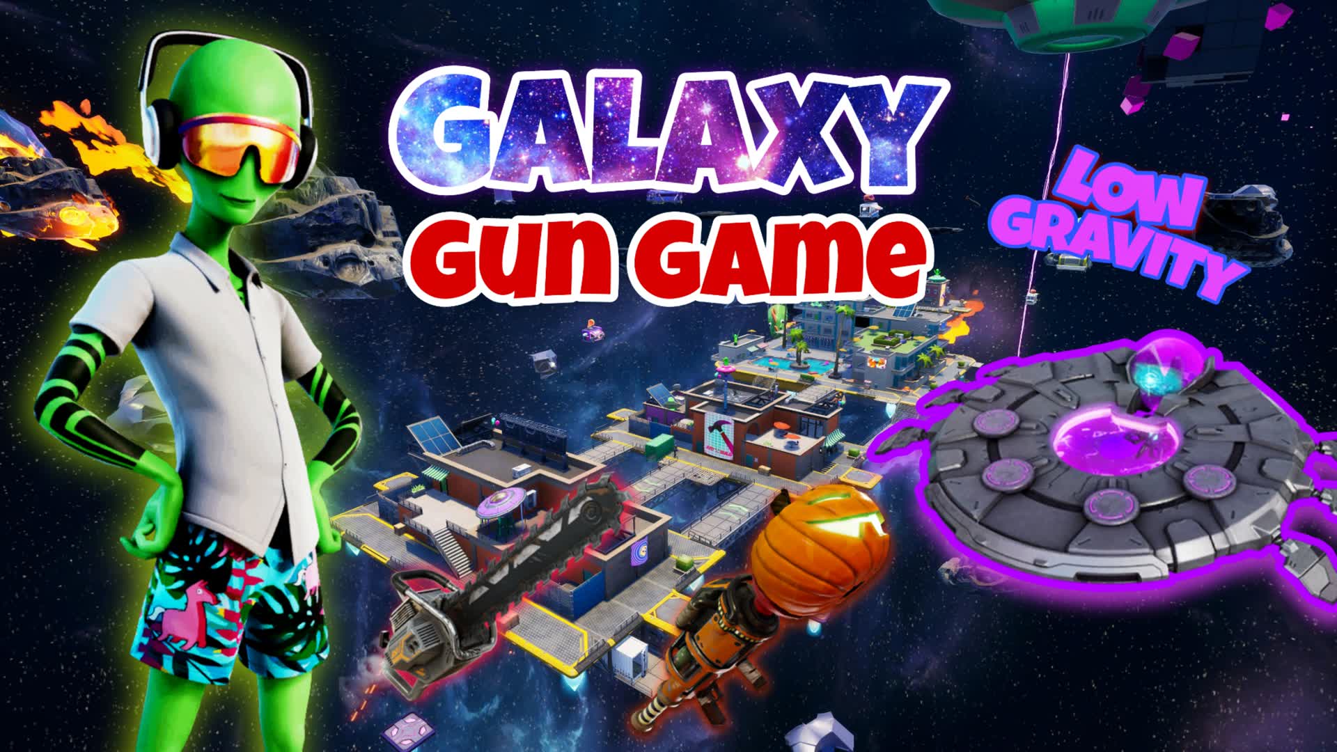 🌌 Galaxy Gun Game - (Low Gravity) 🛸 8013-5484-3843 by morphh - Fortnite Creative Map Code ...