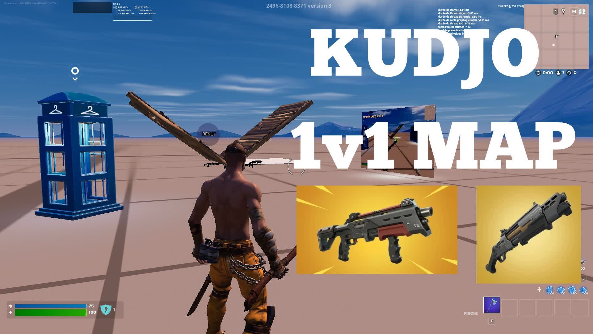 Kudjo 1v1 Map (200 PUMP) 2496-8108-8371 by kudjo - Fortnite Creative Map Code - Fortnite.GG
