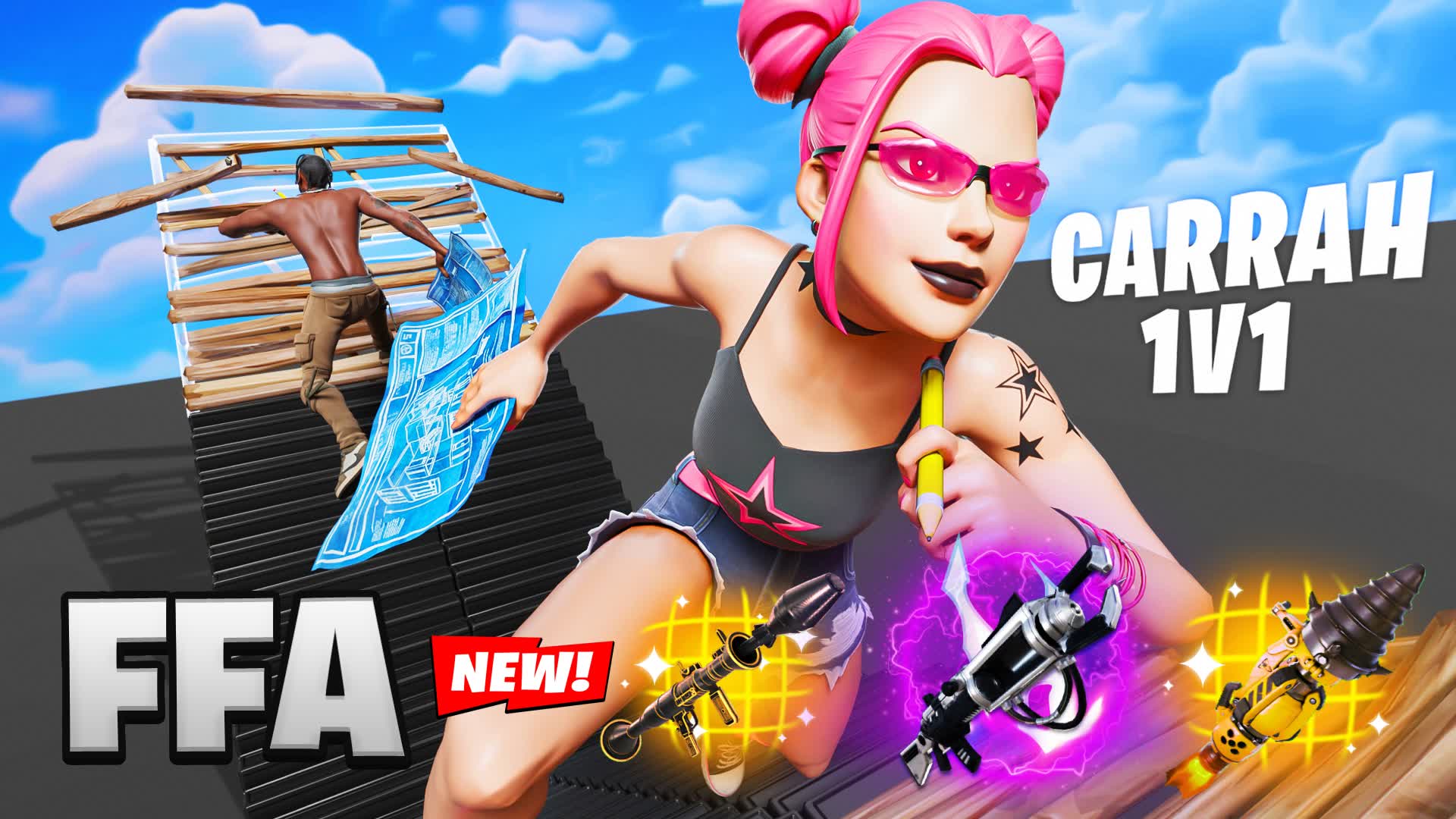 LOCO 1V1 FFA TODAS LAS ARMAS 6501-6558-0913 de carrah en Fortnite