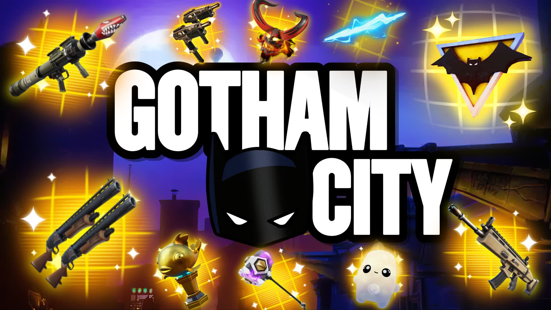 🦇 GOTHAM CITY - ALL GUNS 2462-9903-8817 by grizzgang - Fortnite ...
