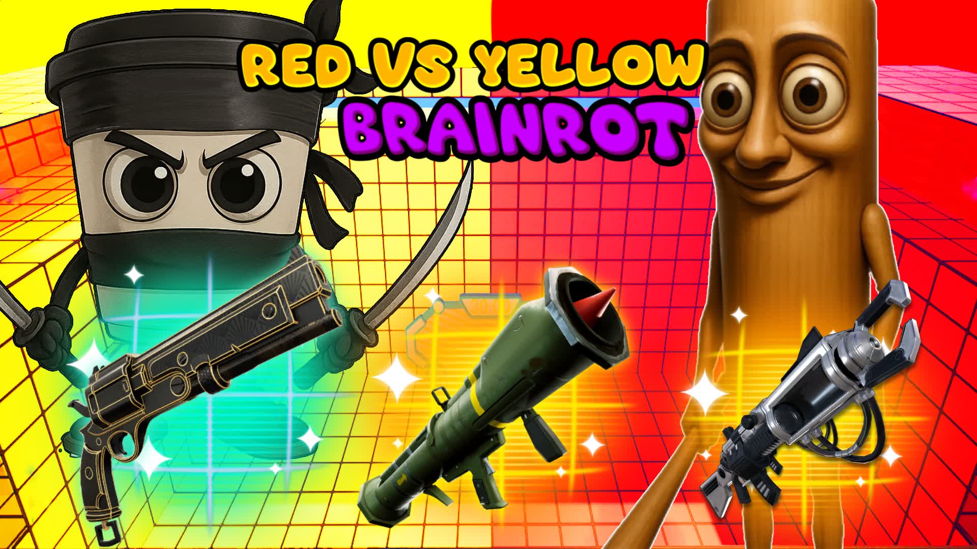 🧠BRAINROT 💛RED VS YELLOW 7110-7450-0020 by fming - Fortnite Creative Map Code - Fortnite.GG