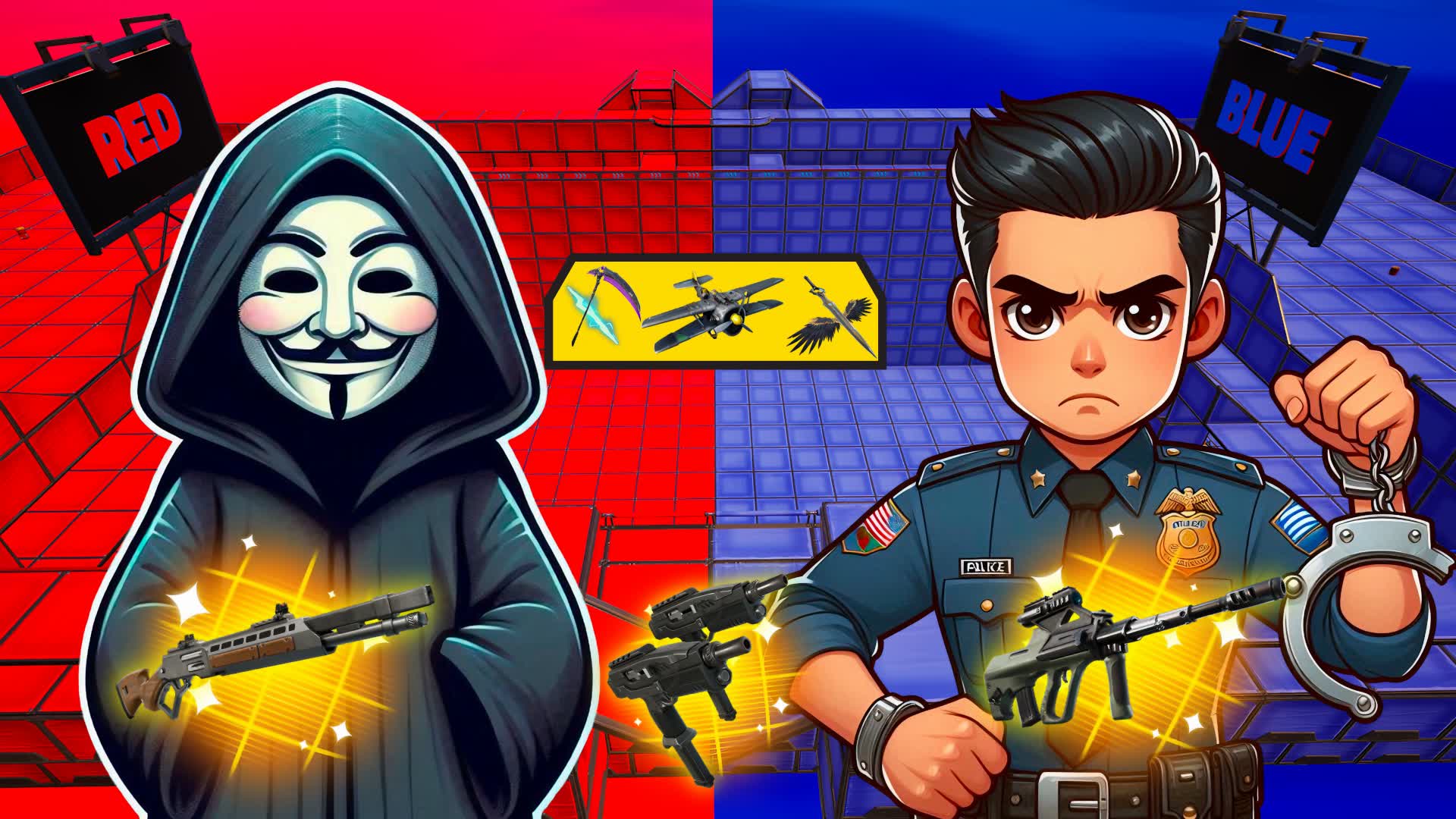 HACKERS VS POLICE🔴🔵 7818-3694-1988 by kingcreativeteam - Fortnite ...