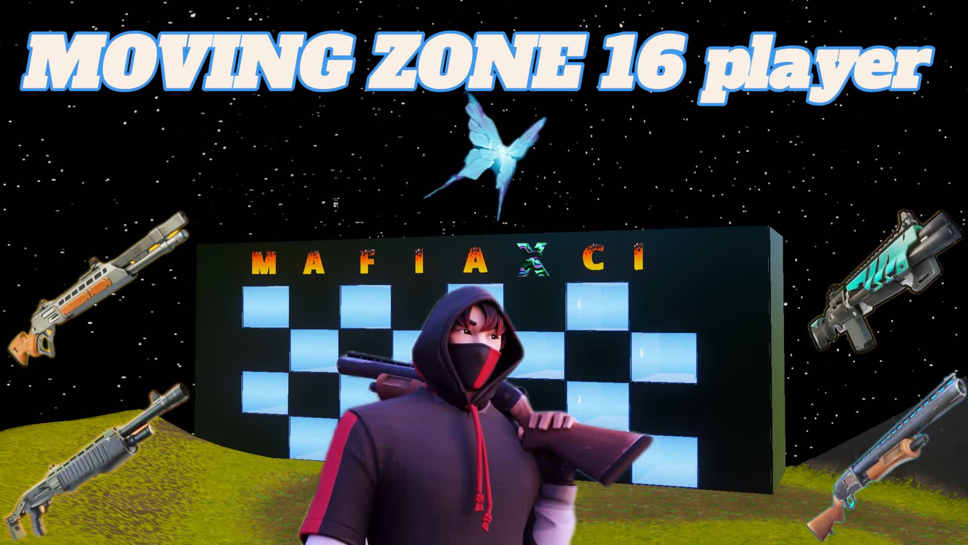 MOVING ZONE 16 PLAYER 2721-6626-8150 by mafia-k - Fortnite Creative Map ...