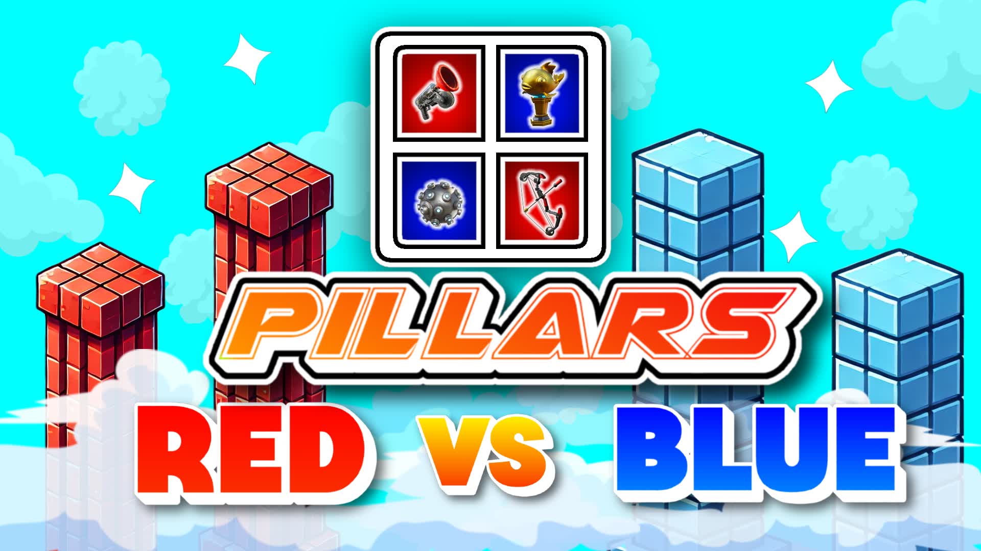 Pillars Red VS Blue 0047-4755-3756 by ripvector - Fortnite