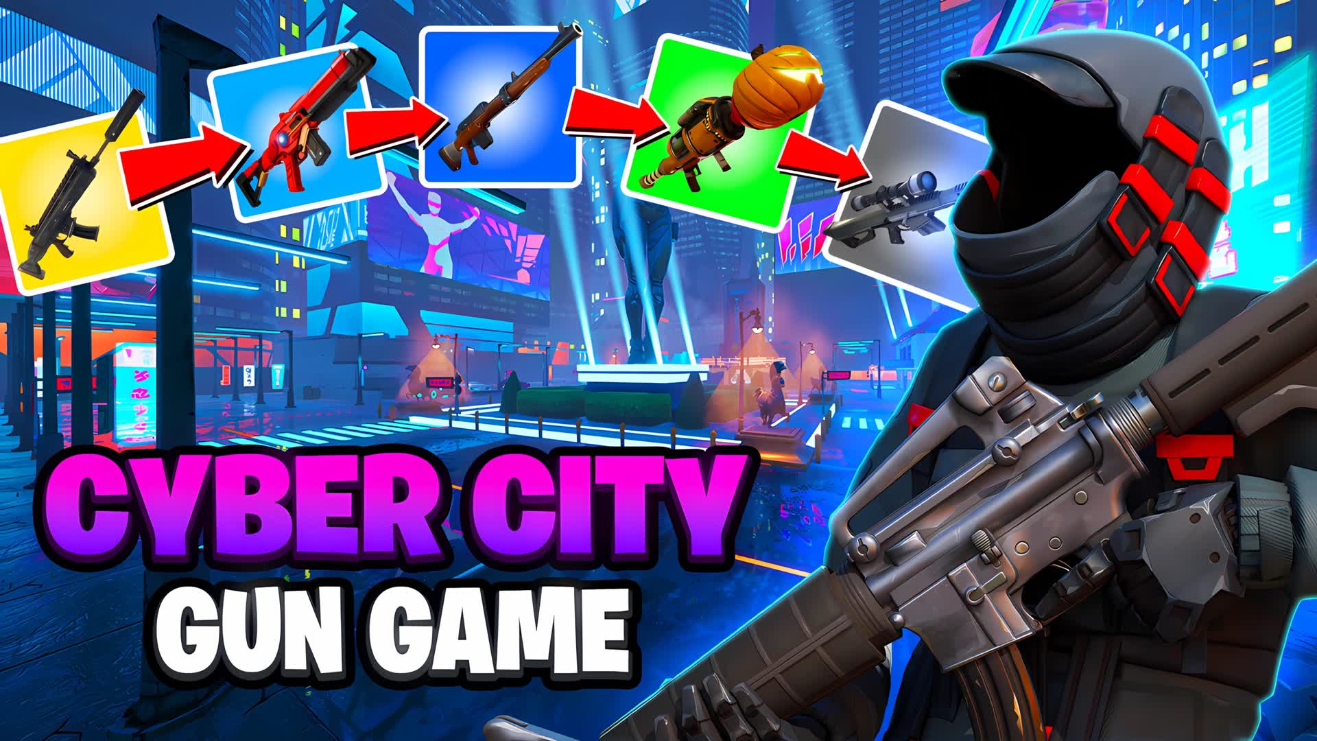 🔫 Cyber City GUN GAME! 6750-6863-4456 by Vellom7 - Fortnite.GG