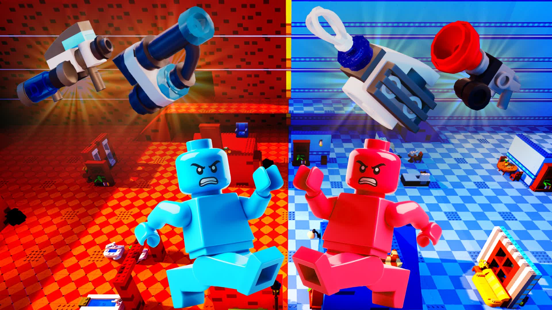🧱 BRICKS RED VS BLUE 🔴🔵 1479-9321-3799 من ابتكار okepler - Fortnite