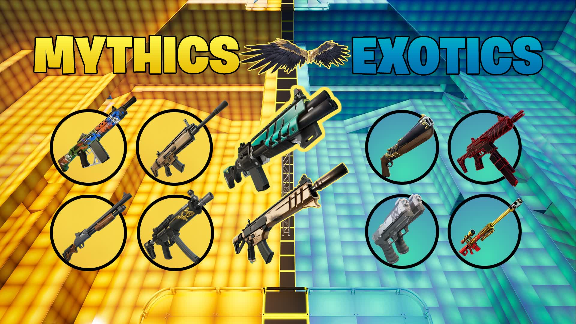 🏆 MYTHIC VS EXOTIC 💎 9117-6977-8141 by creativemapmaker - Fortnite