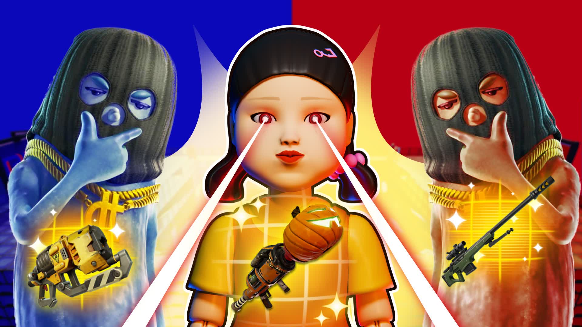 🦑 ULTRA SQUID GAME RED VS BLUE 🔴🔵 1961-9029-3246 من ابتكار benjamin.fn ...