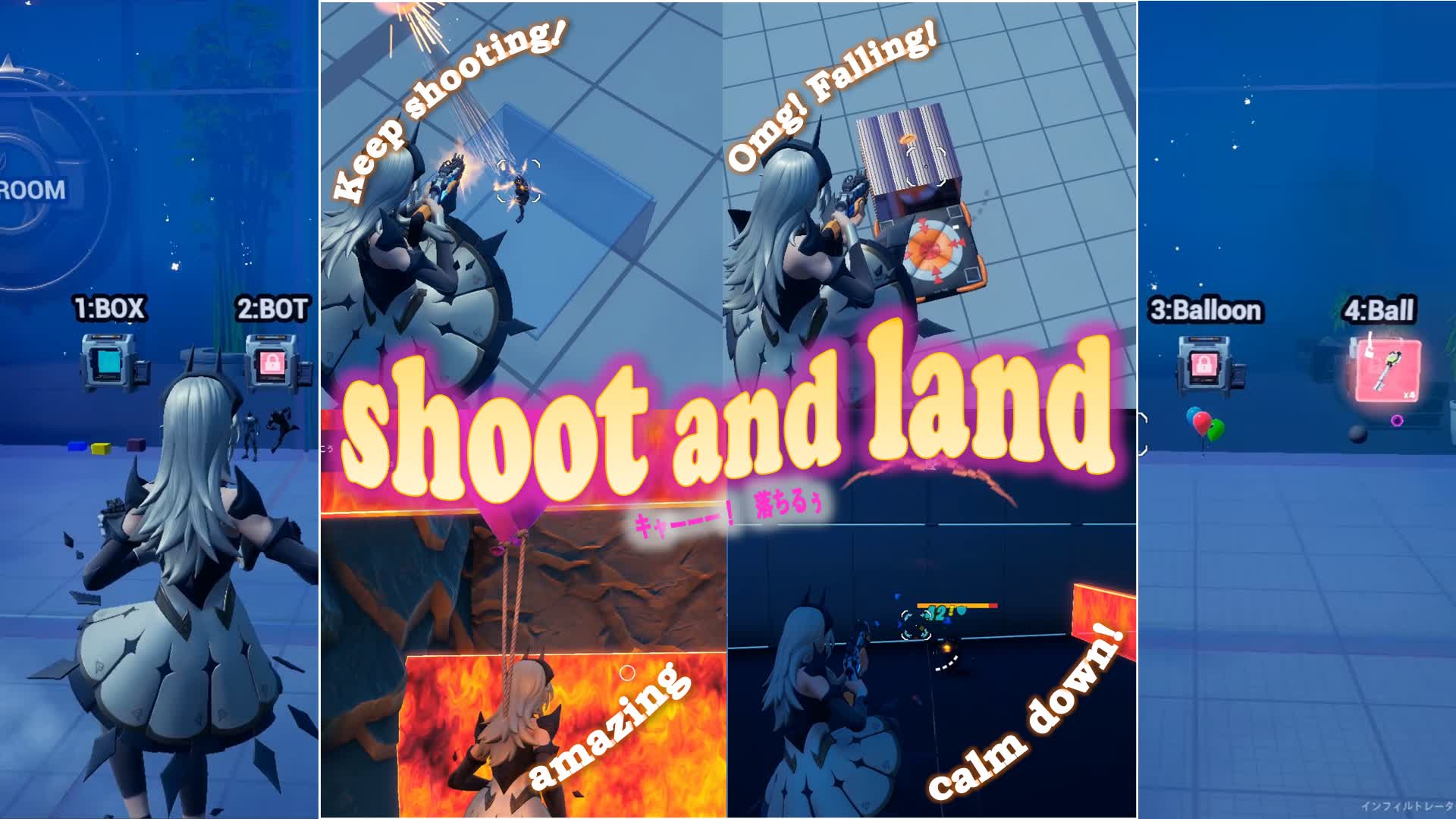 「SHOOT and LAND」Bounce Game 9376-7394-2648 by mocha551 - Fortnite Creative Map Code - Fortnite.GG