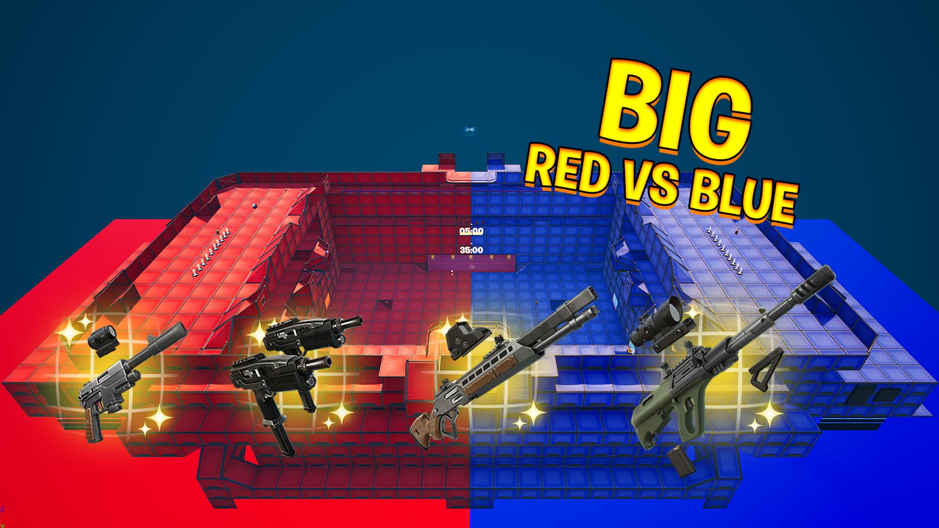 BIG RED VS BLUE 🔴🔵 4414-8419-2329 by bethow - Fortnite