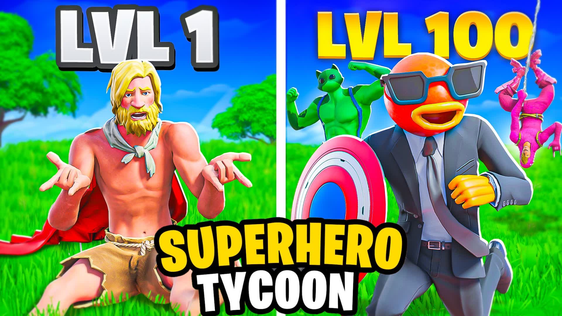 Superhero Tycoon! 9597-2014-9885 by apfel - Fortnite Creative Map Code - Fortnite.GG