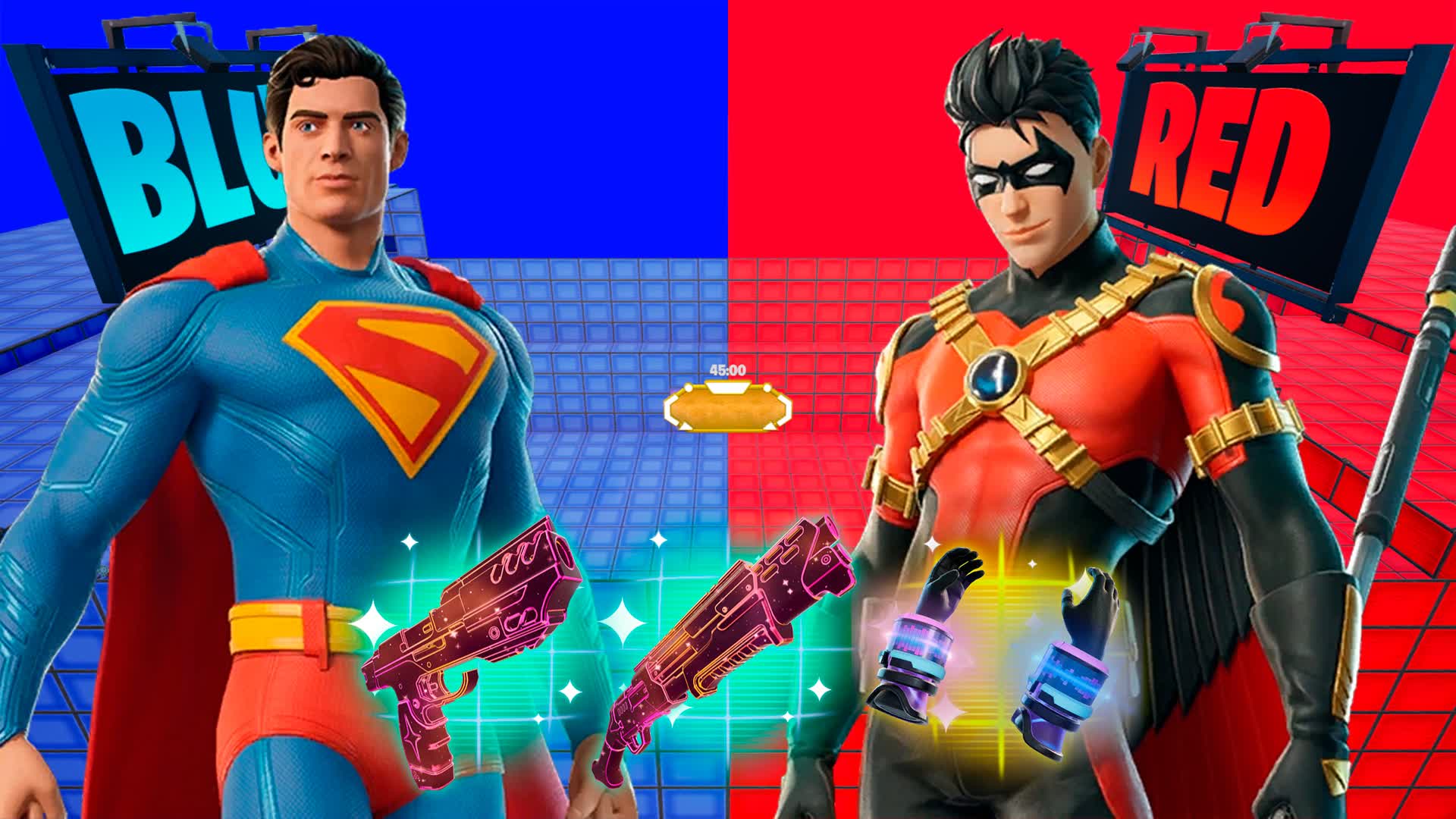 SUPER HERO RED VS BLUE 🔴🔵 9870-1872-4778 by d1rolly - Fortnite Creative ...