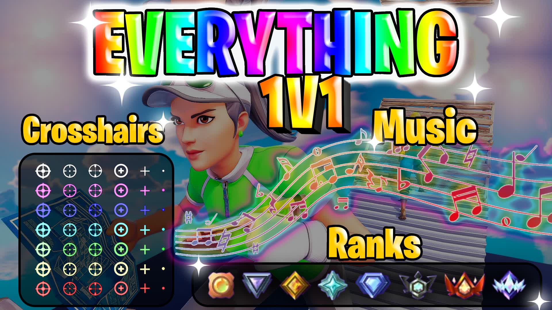 🌈Everything 1V1!🌈 Music Crosshair Rank 4729-5099-9800 by igooania ...