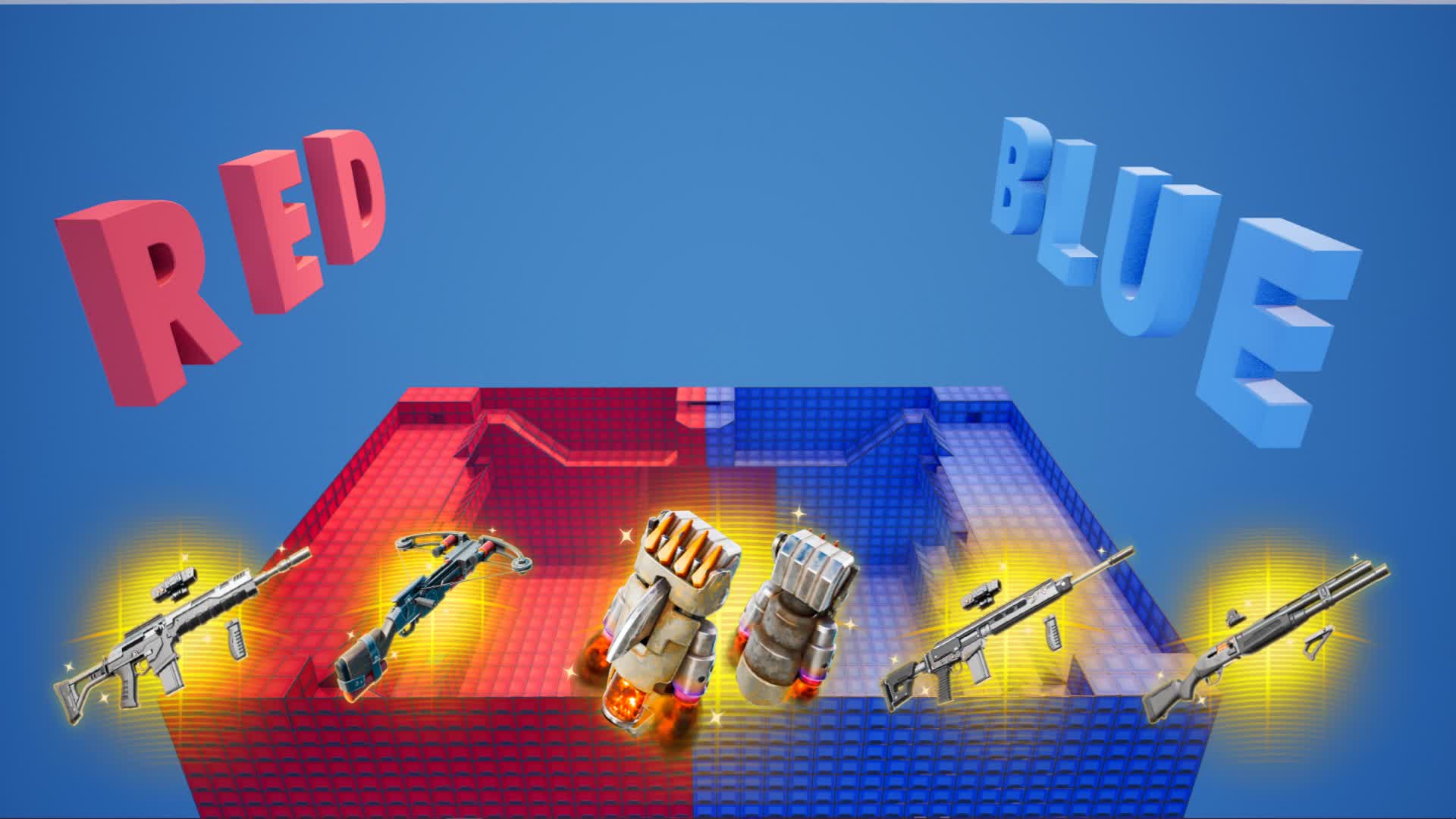 💪BIG RED VS BLUE💪 3071-5851-5587 من ابتكار rsmv - Fortnite