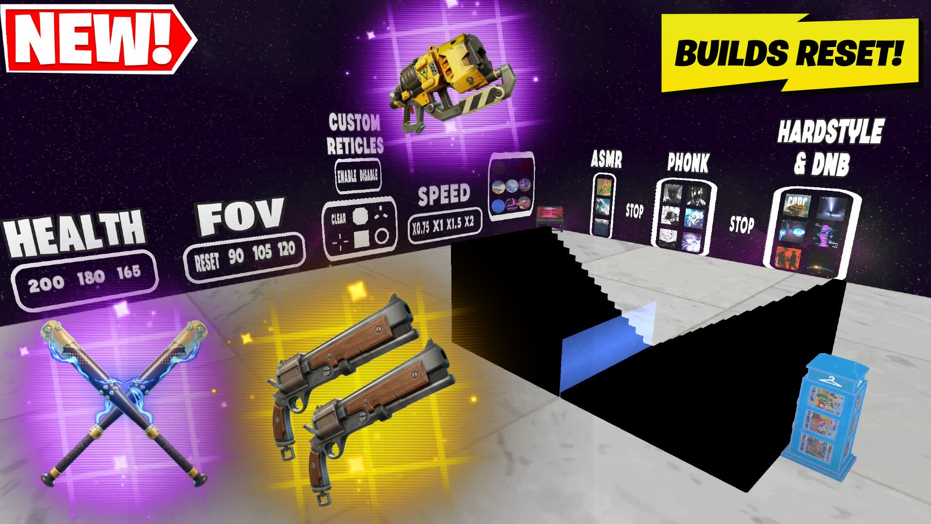 1v1 Build Fights All Guns With Music 8660-8793-8745 by peachy_fnc - Fortnite Creative Map Code ...