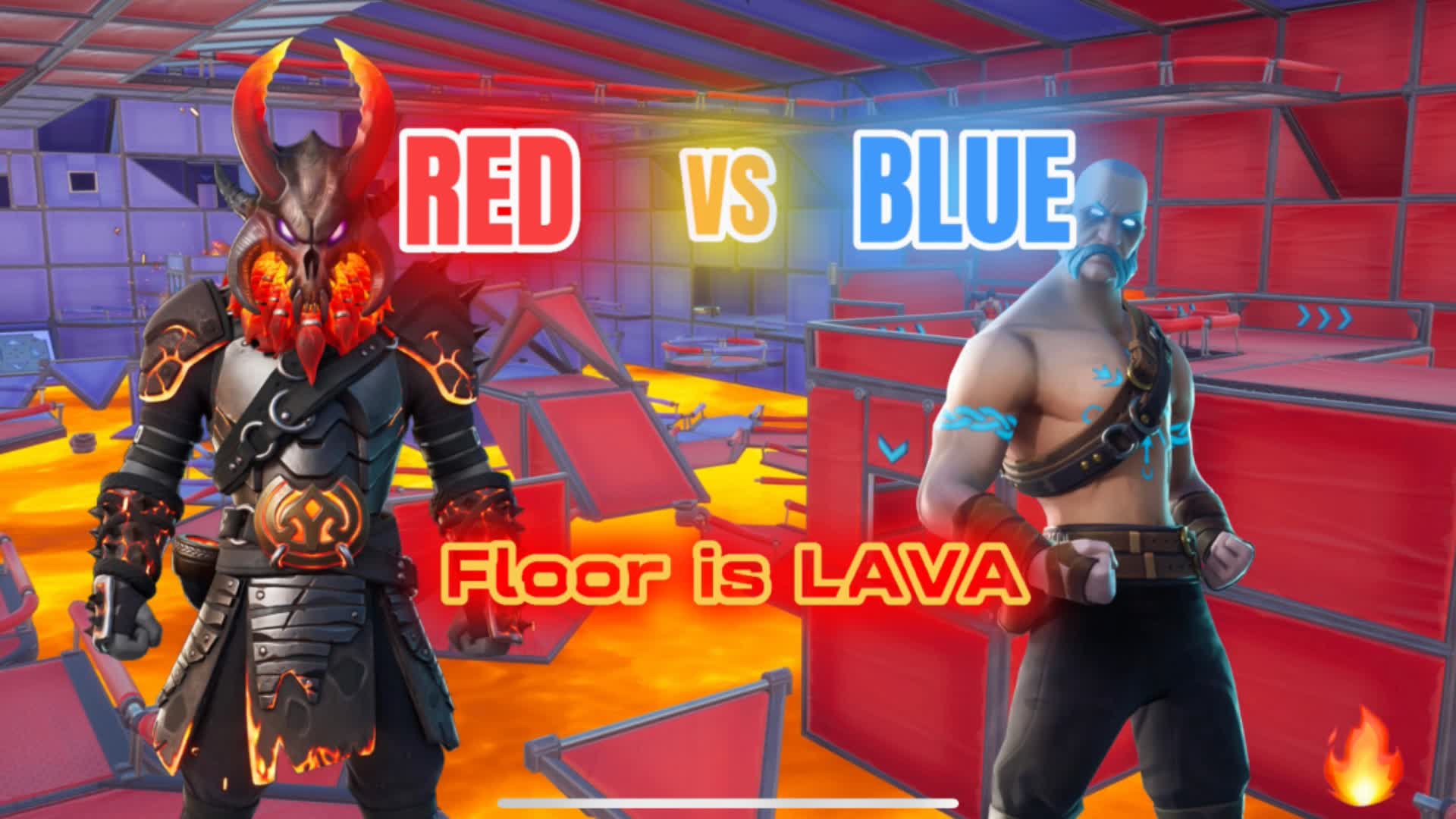 🔴RED VS BLUE🔵 - FLOOR IS LAVA 🌋🔥 7069-7995-7207 by vempt - Fortnite ...