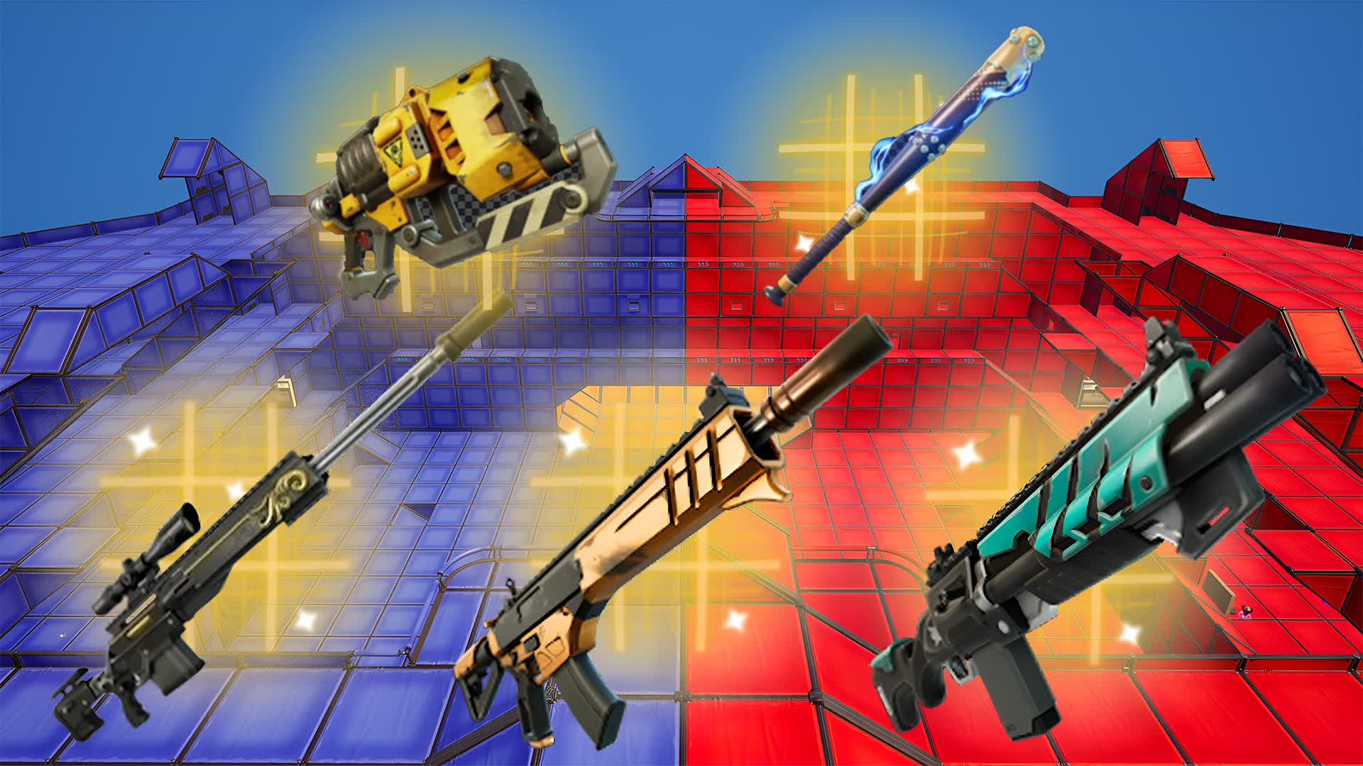 Cool Red vs Blue 7472-1864-9331 by cneko - Fortnite Creative Map Code ...