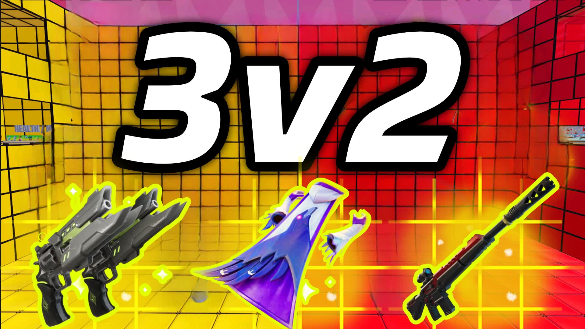 PWR RED VS YELLOW 3V2 7211-0683-4368 by egypwr - Fortnite Creative Map Code - Fortnite.GG