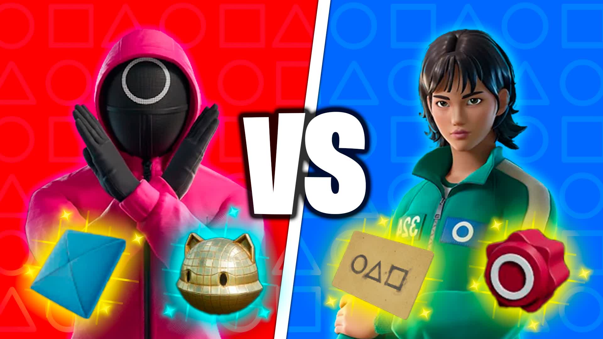 🔴🔵SQUID GAME 🐙 VIP Red VS Blue🔵🔴 1646-2986-8074 by poku - Fortnite
