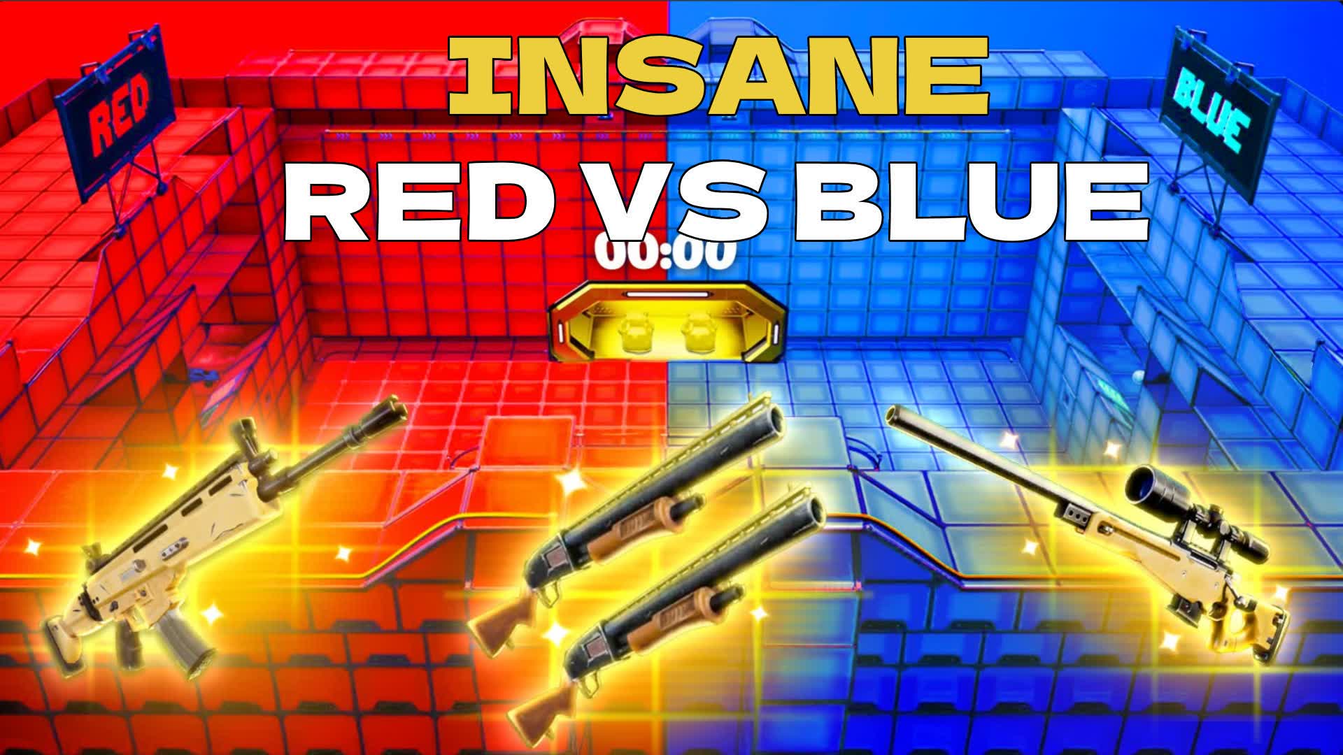INSANE RED VS BLUE🔴🔵 - ALL WEAPONS! ⭐ 8583-3203-7357 by lowaim ...