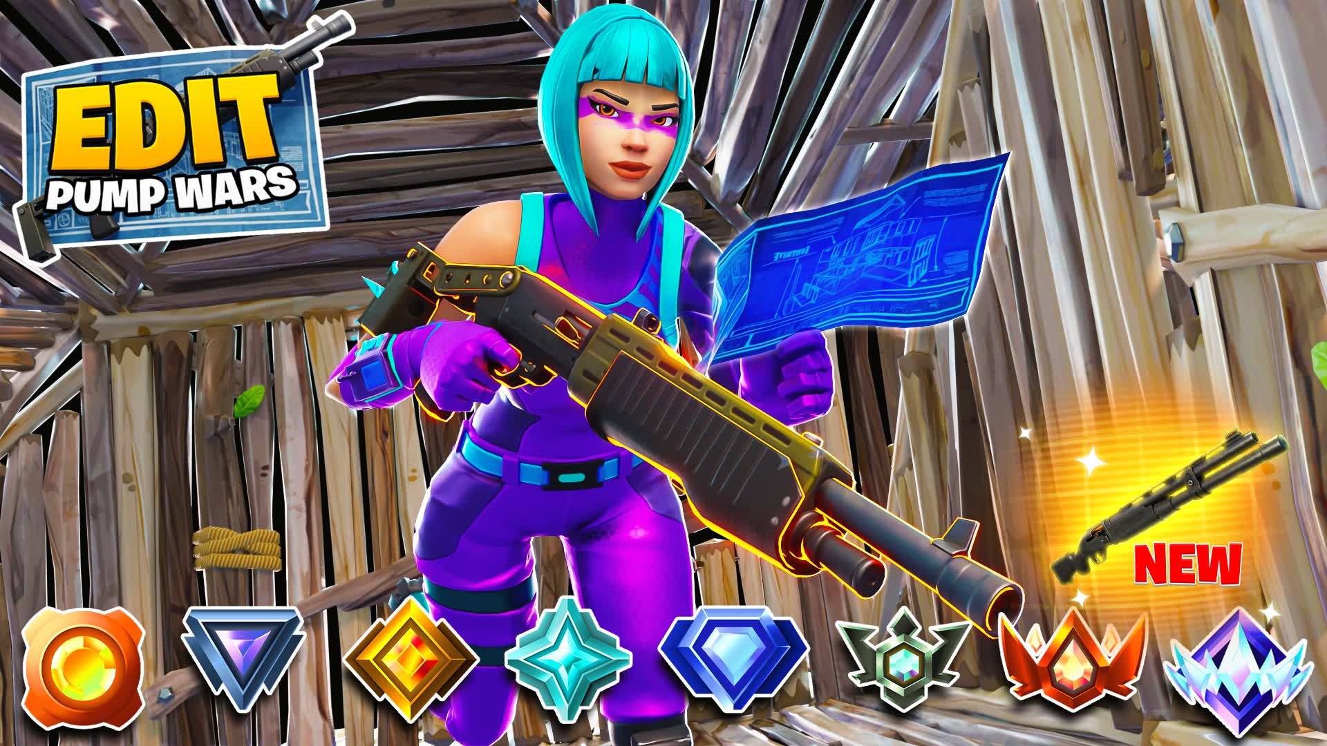 EDIT PUMP WARS [FFA]🎯 8662-1249-5551 by quinn - フォートナイト