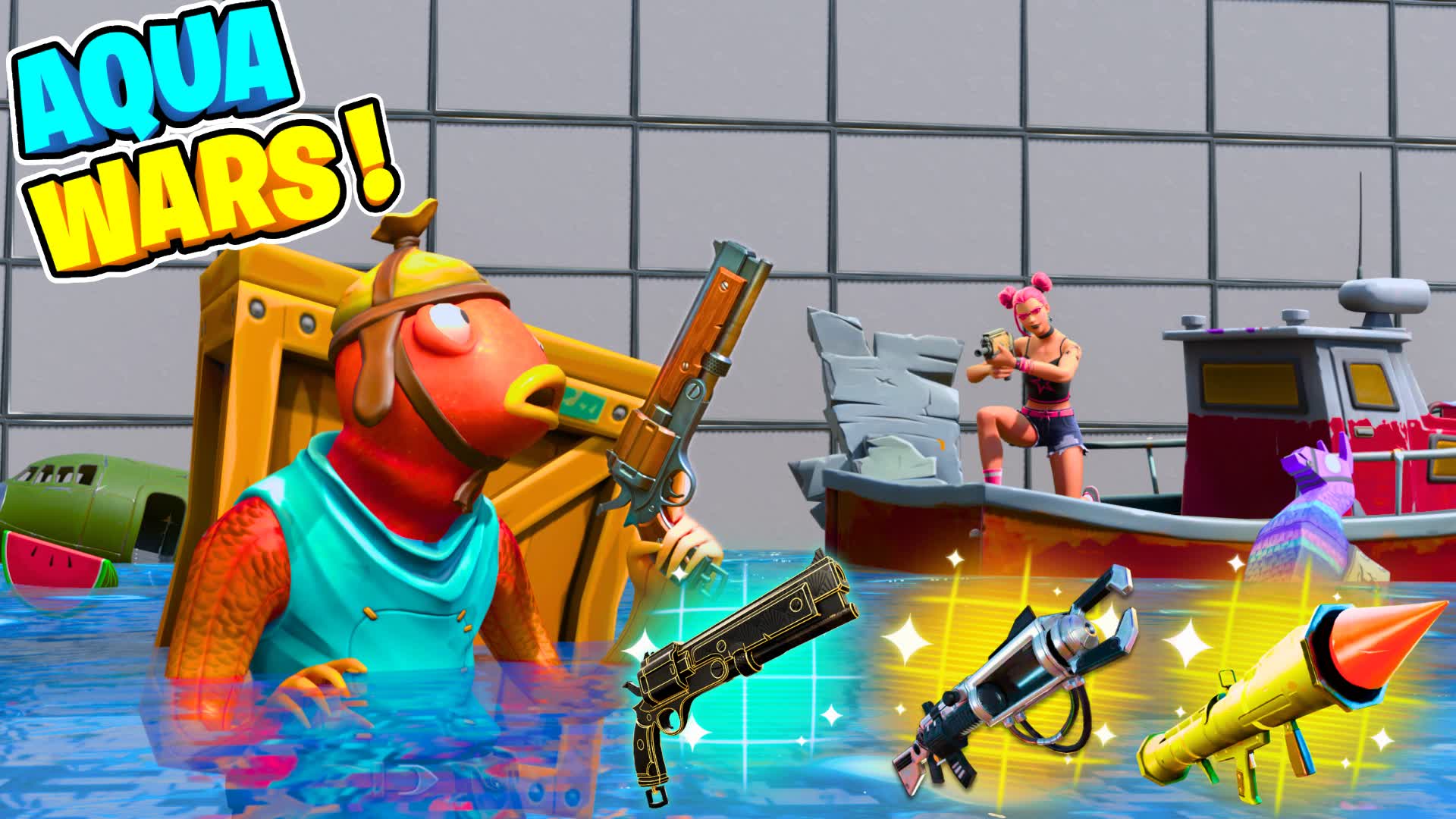 AQUA WARS 8079-4343-0384 by 5lb - Fortnite Creative Map Code - Fortnite.GG