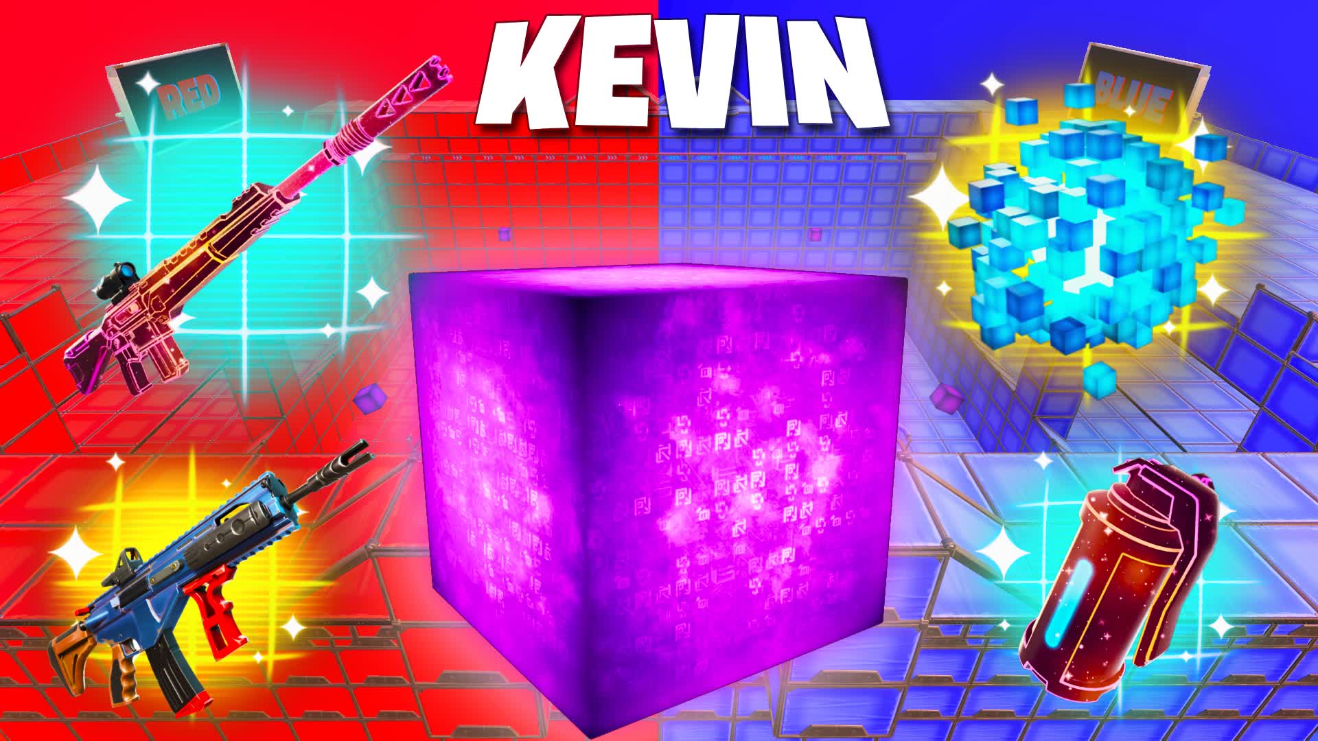 KEVIN THE CUBE RED VS BLUE 🔴🔵 1128-5593-4993 by tobiasss7 - Fortnite ...