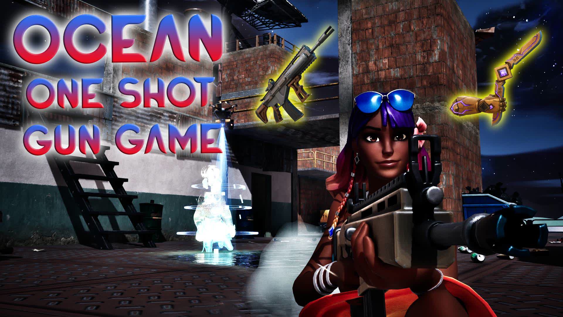 Ocean One Shot Gun Game 5385-4399-9195 by rebel - Fortnite Creative Map ...
