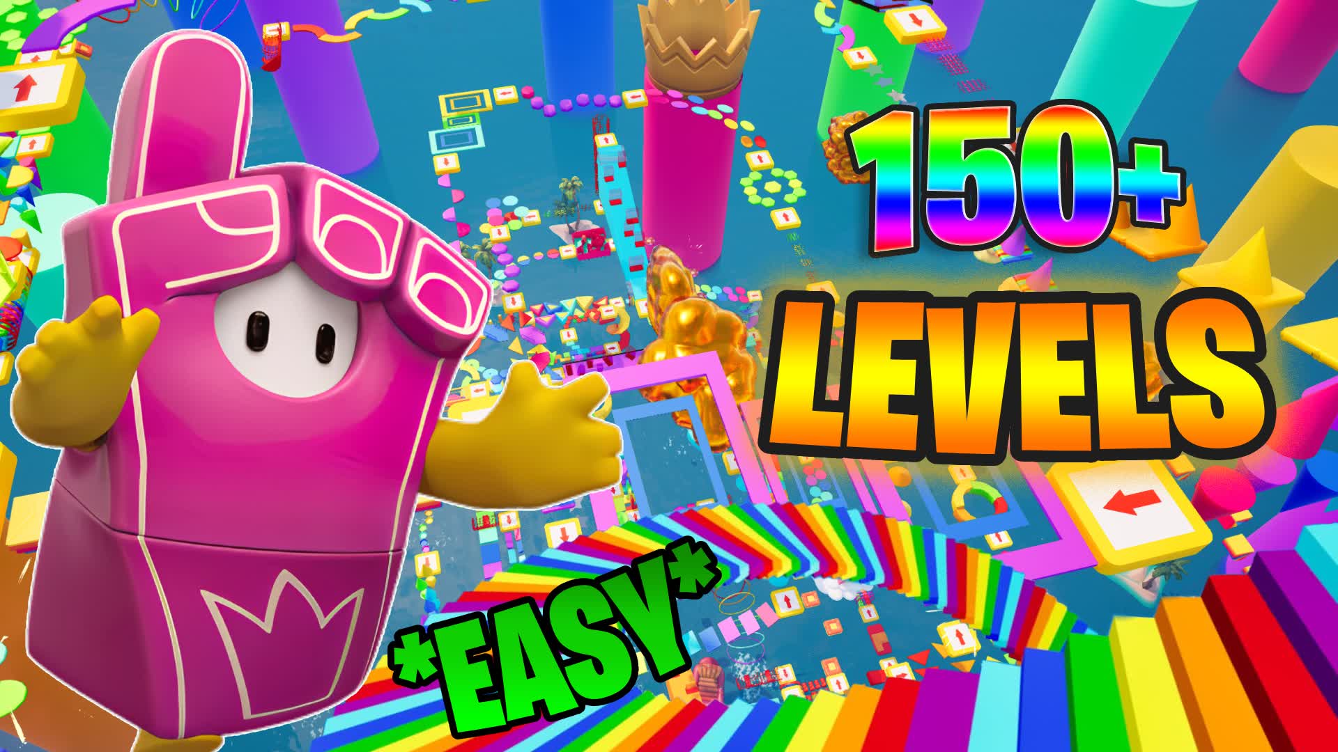 🌈EASY FUN FALL GUYS RAINBOW OBBY🏆 3938-4587-4081 by biggieg - Fortnite ...