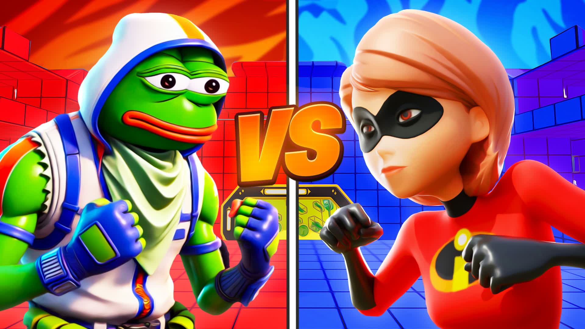 💀 GOOFY RED VS BLUE 🔴 🔵 7296-8082-3374 من ابتكار bedrock - Fortnite