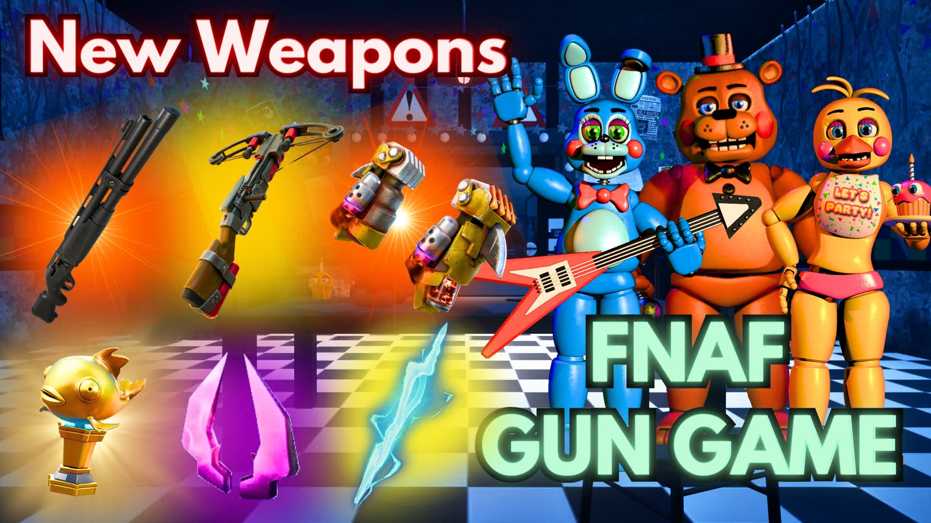 💥FNAF Gun Game🎯 5257-3376-7329 by fishgg - Fortnite Creative Map Code ...