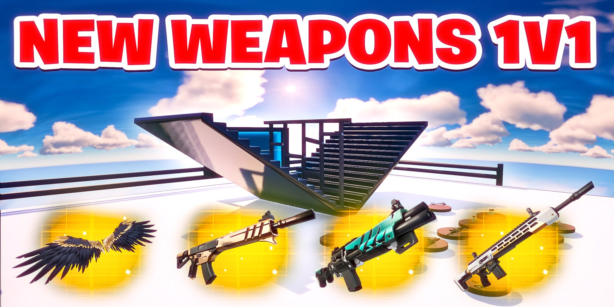 NEW WEAPONS 1V1 6076-1664-0905 by alekier - Fortnite Creative Map Code - Fortnite.GG