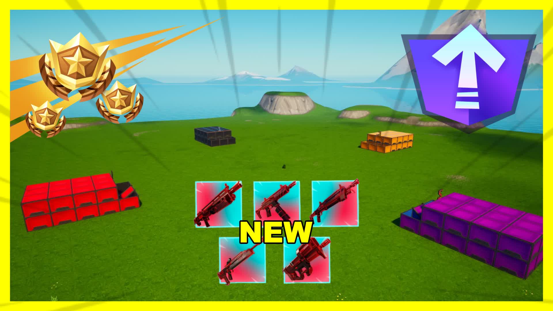 💯 3V3V3V3! GO GOATED - HEISTED WEAPONS 9189-5356-4446 by ezz - Fortnite.GG