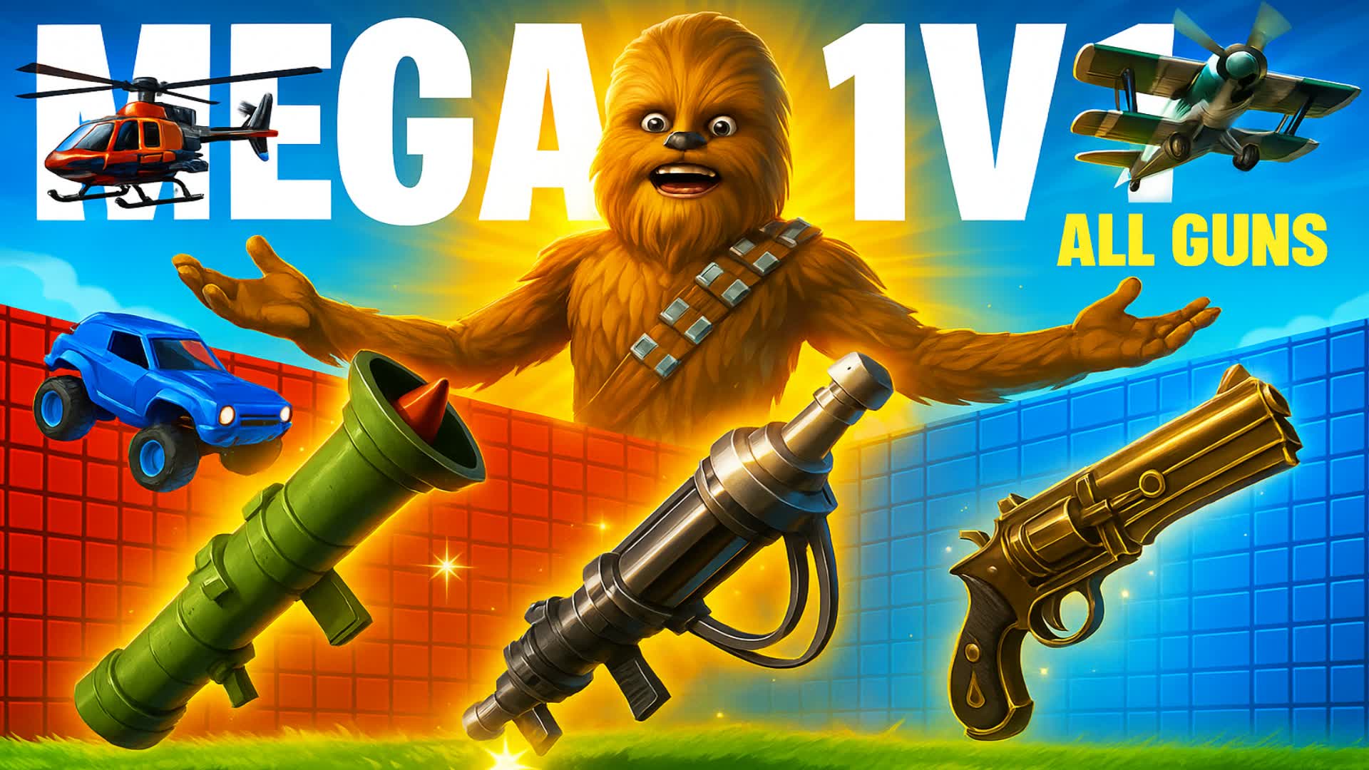 MEGA 1V1 ALL GUNS + VEHICLES 6232-2352-8317 by treefittyy - Fortnite