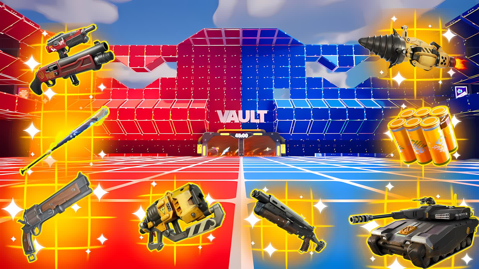 AMAZING RED VS BLUE 🔴🔵 0523-1892-4632 by samuell - Fortnite Creative ...