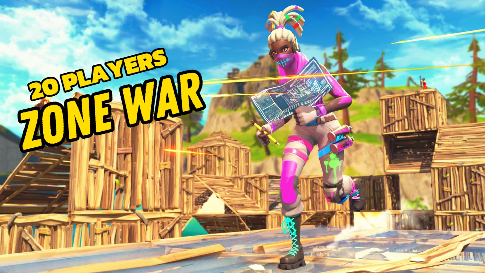 20 PLAYER ZONE WARS! 2049-5399-0605 by nate7 - Fortnite Creative Map Code - Fortnite.GG