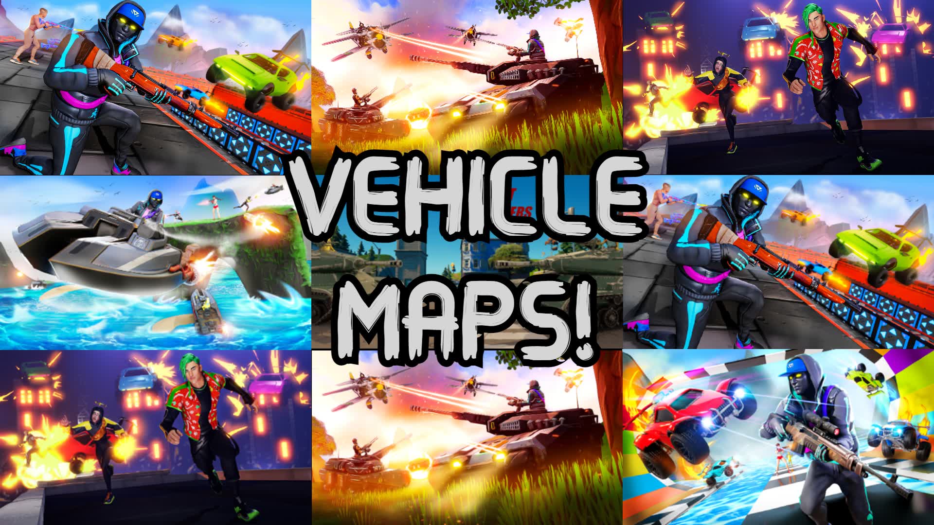 VEHICLE MAPS! 🚗🏍️🛩️🚁🚤 9789-5995-6091 by dudiing - Fortnite.GG