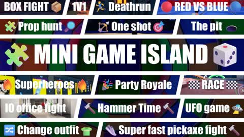 🧩Mini Game Island🎲 6101-8538-8966 by jesseyknight - Fortnite Creative ...