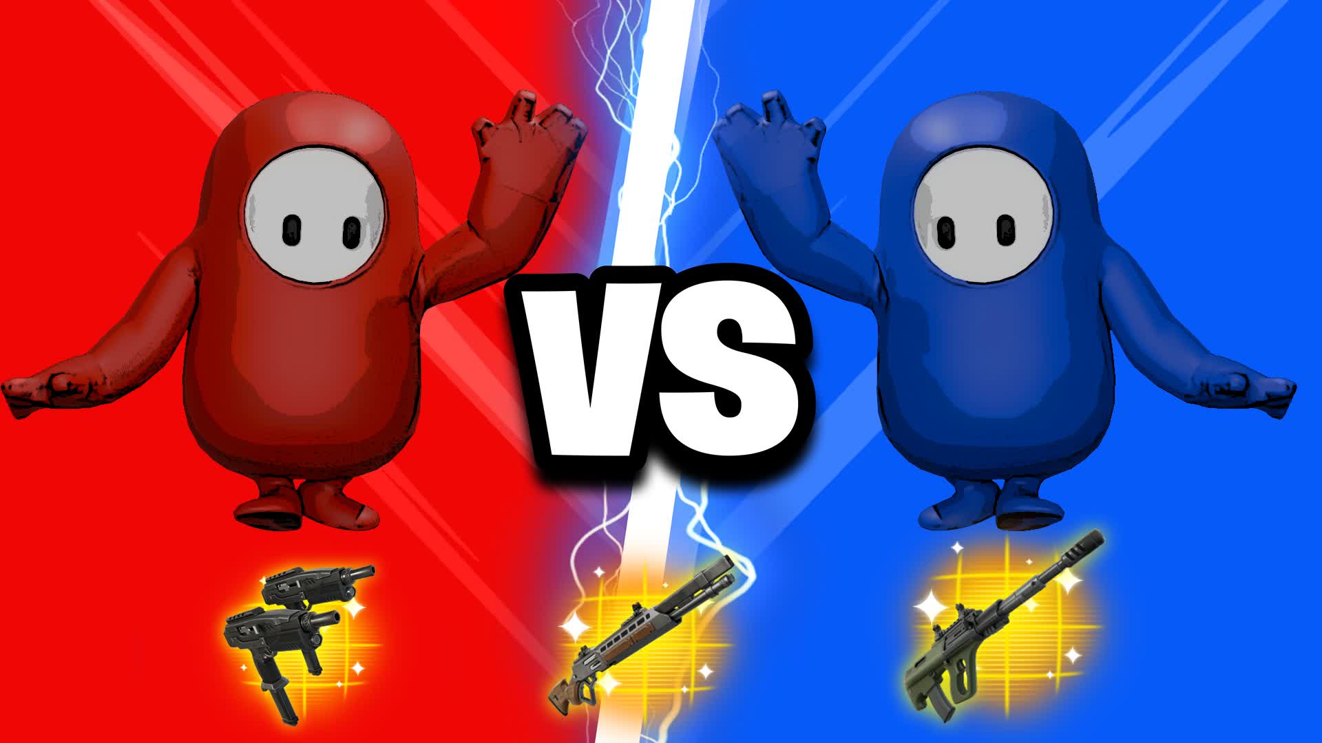 FALL GUYS RED VS BLUE 🔴🔵 3512-8513-3157 от автора sunsetduo — Fortnite