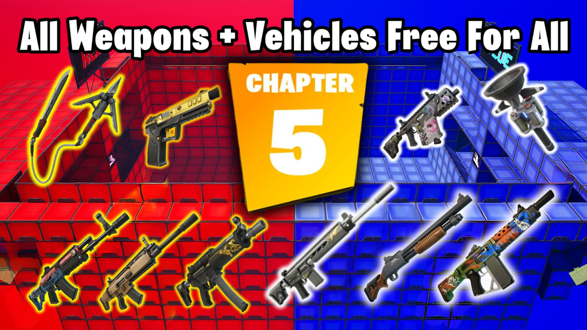 💥CHAPTER 5 ALL WEAPONS RED VS BLUE 🔴🔵 7642-7377-2444 by rehanah ...