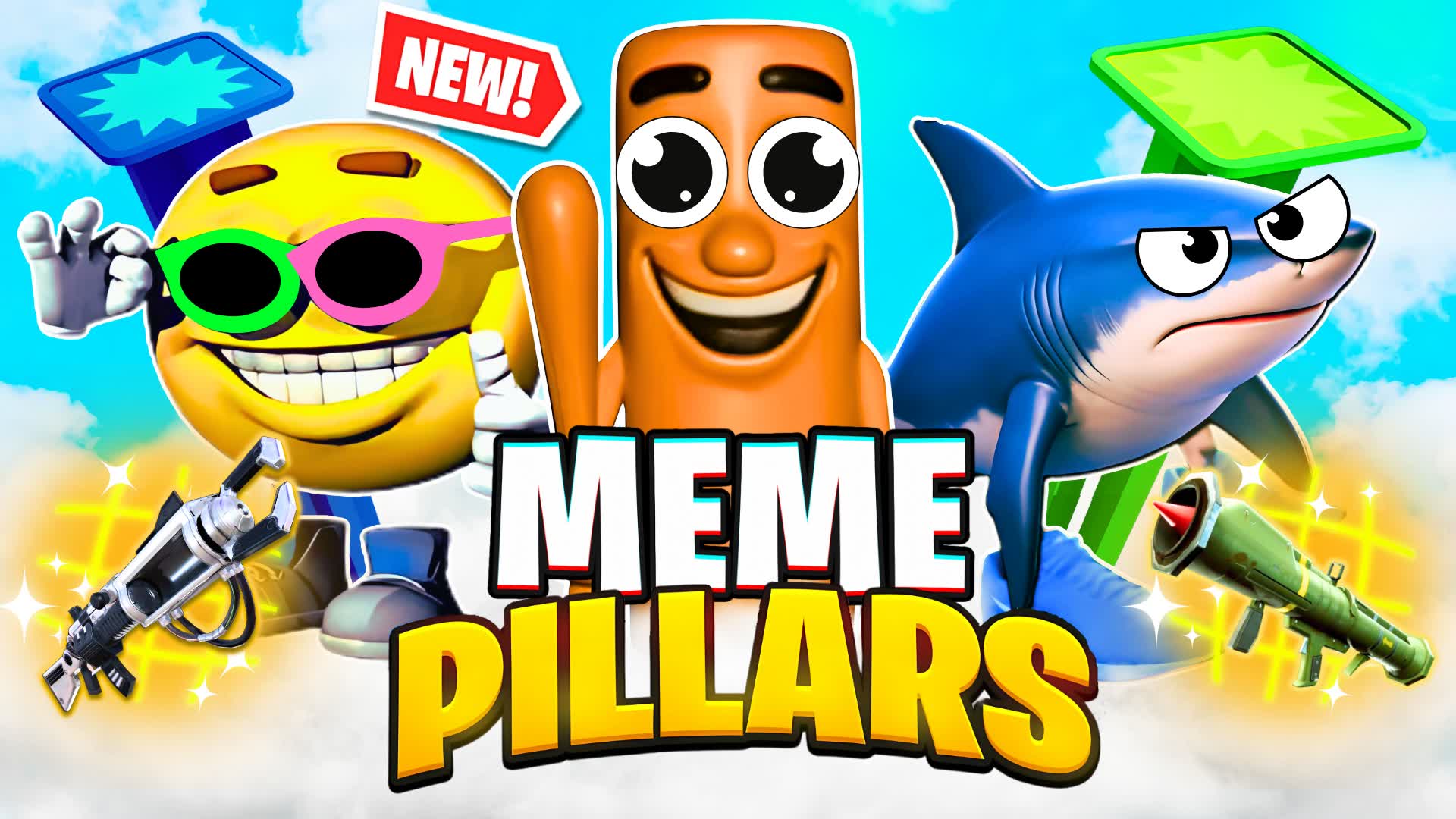 أعمدة ميمي 😂 7121-2425-4440 من ابتكار ludem - Fortnite