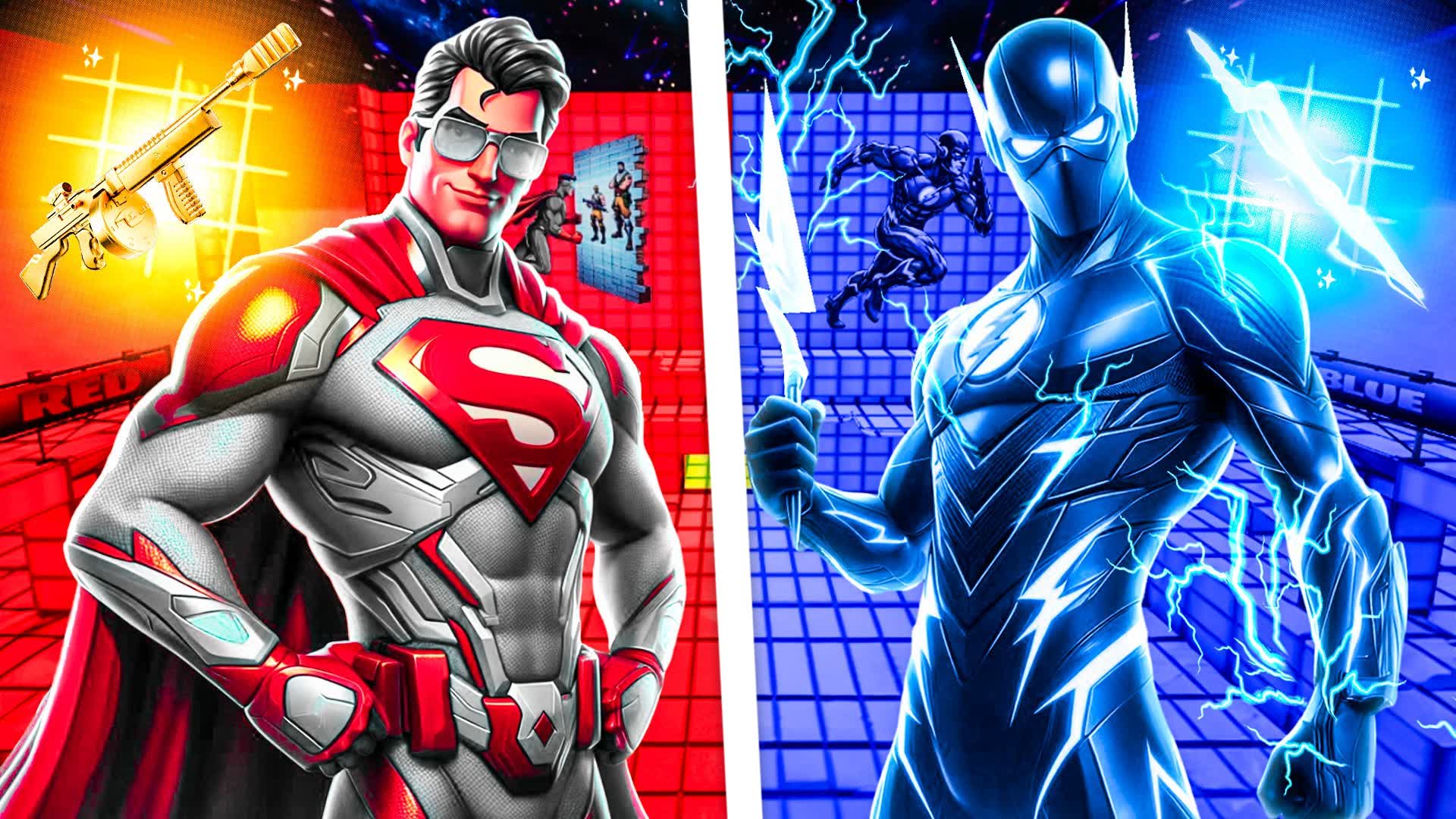 MEGA HEROES RED VS BLUE 🔴🔵 - 0733-2535-3423 | Fortnite Zone